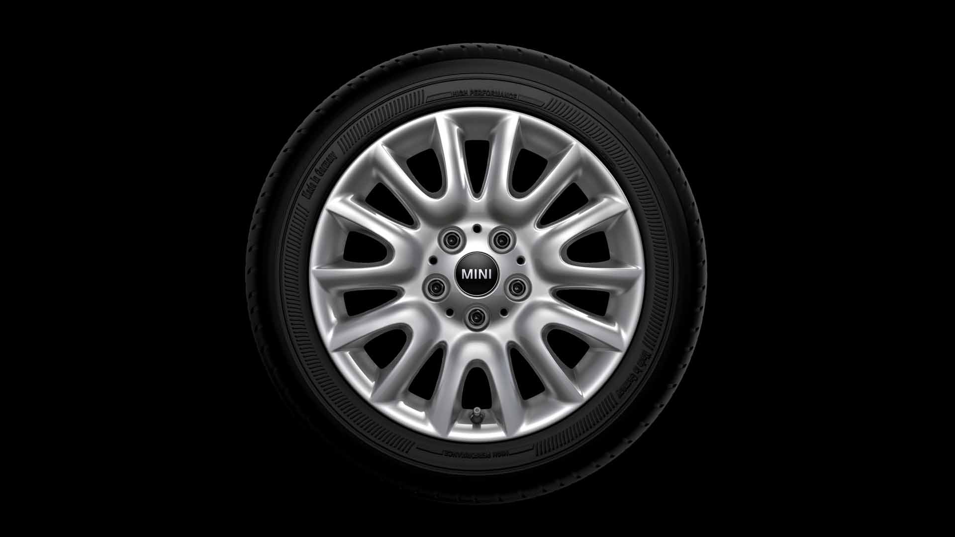 MINI light alloy wheel Victory Spoke 495 in Bright Silver metallic