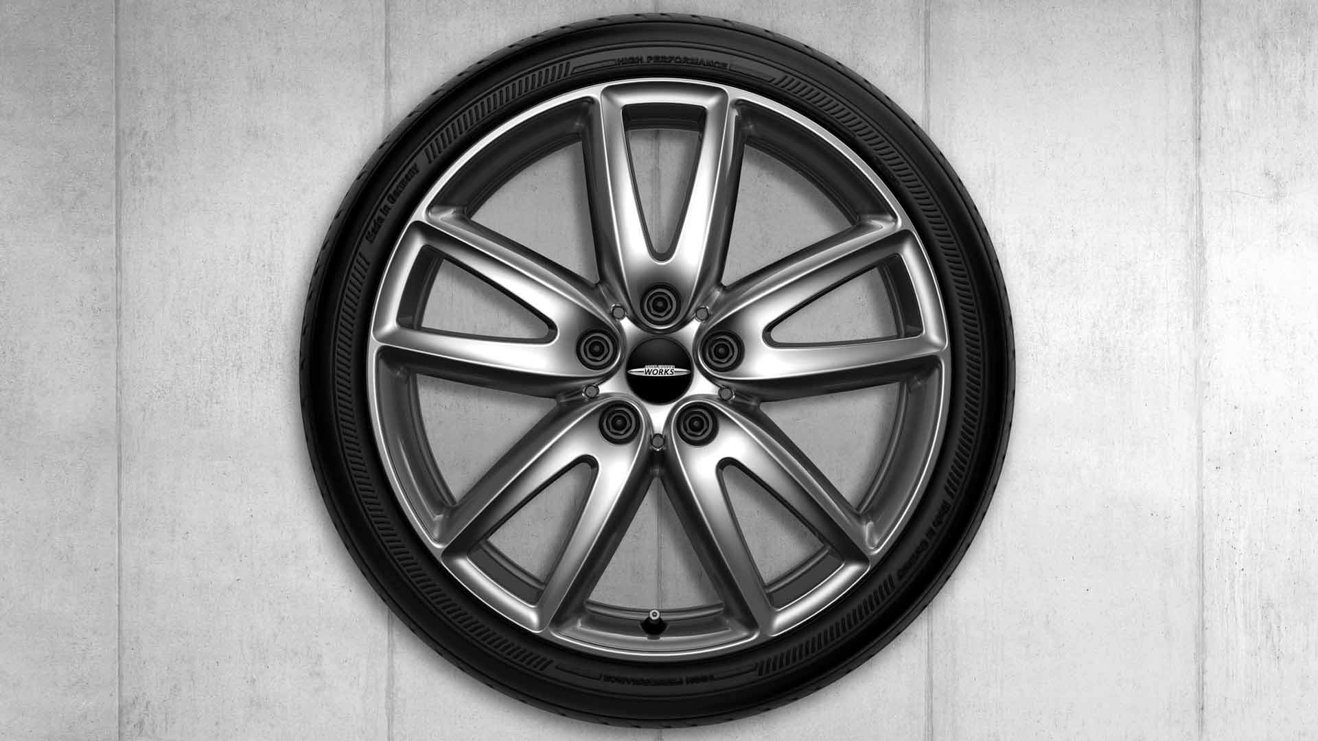 JCW light alloy wheel Grip Spoke style 520 in Bright Silver metallic ...
