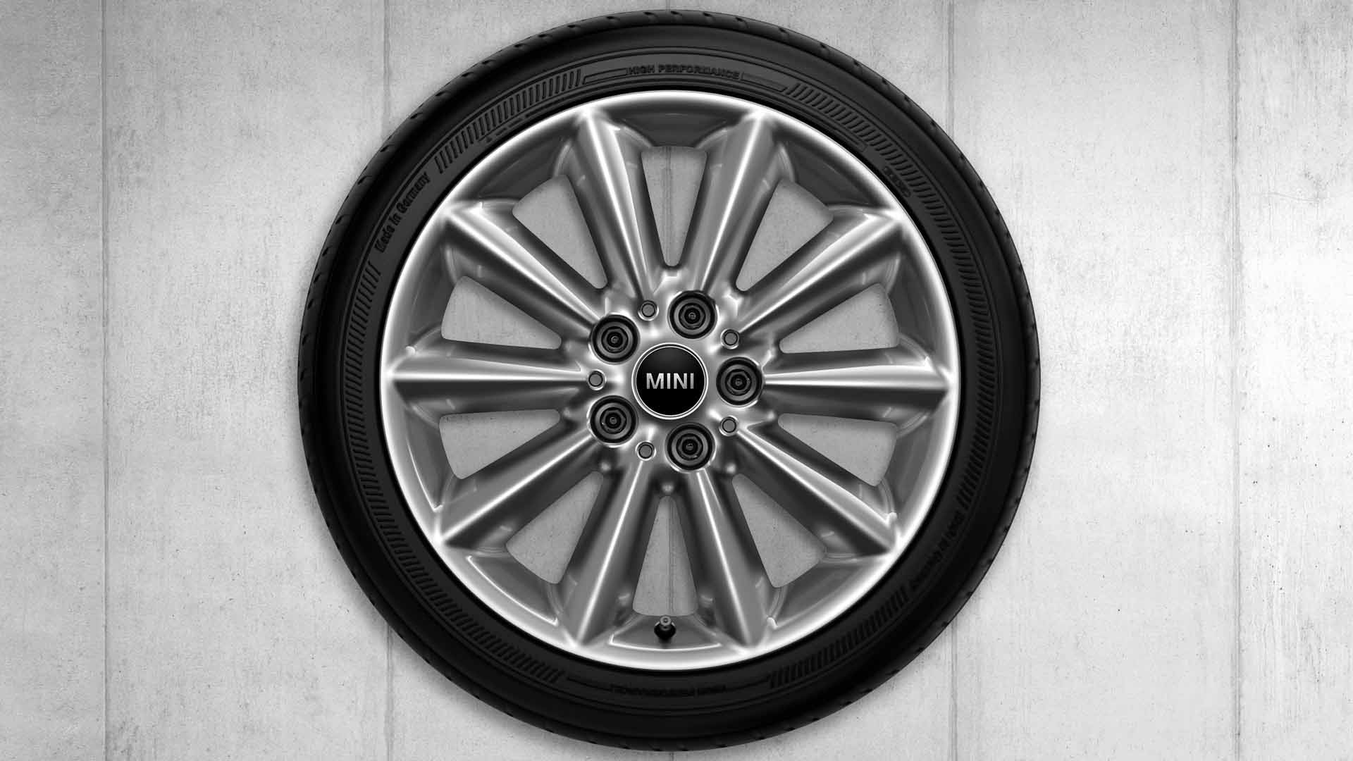 MINI light alloy wheel Vent Spoke style 518 in Bright Silver metallic