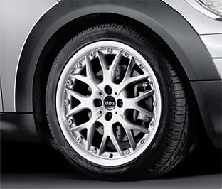 MINI light alloy wheel Cross Spoke composite R90 in Silver