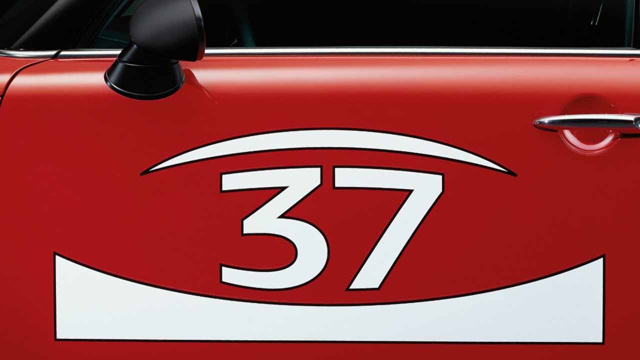 MINI racing number "37" sticker set