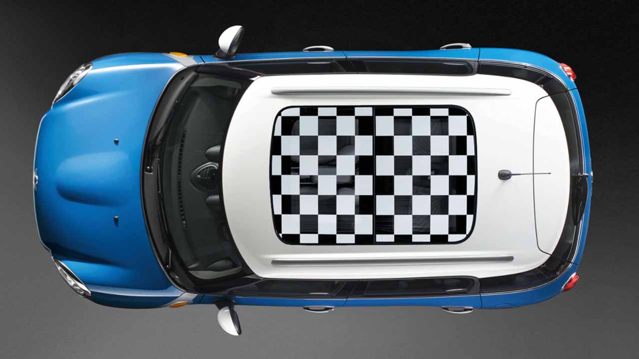 MINI checkered Flag design for sunroof
