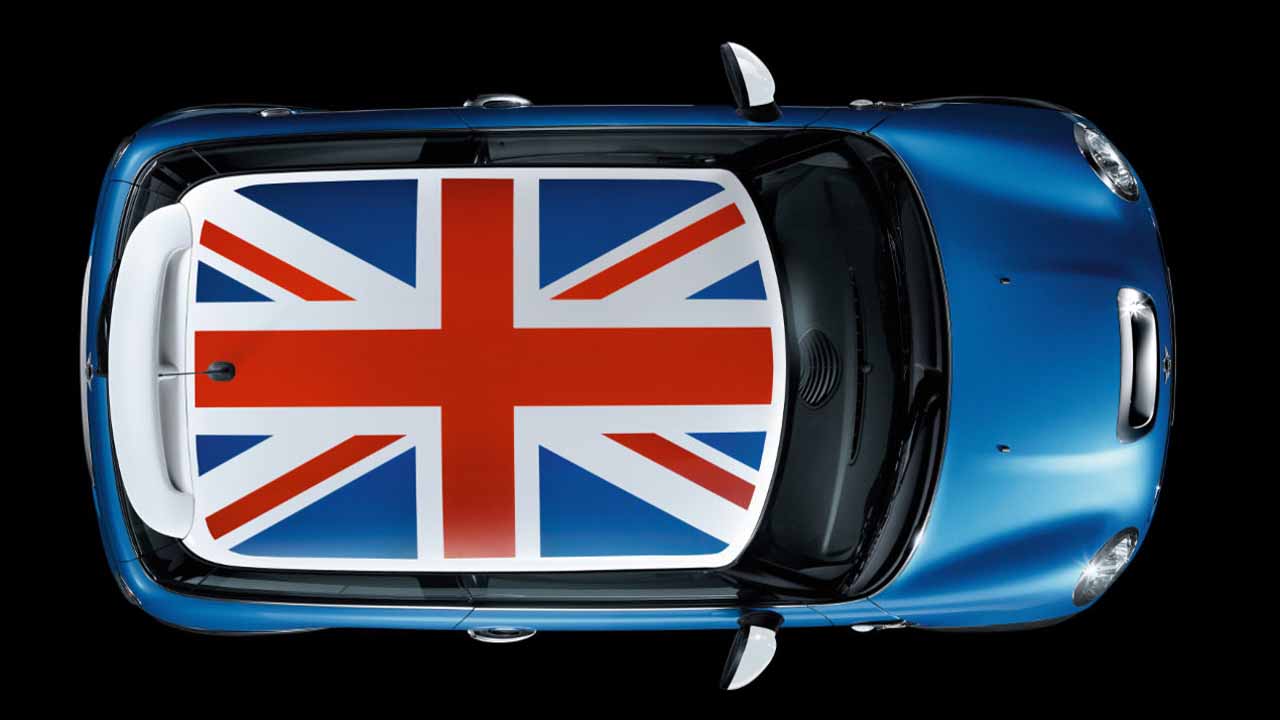 MINI roof graphic, Union Jack